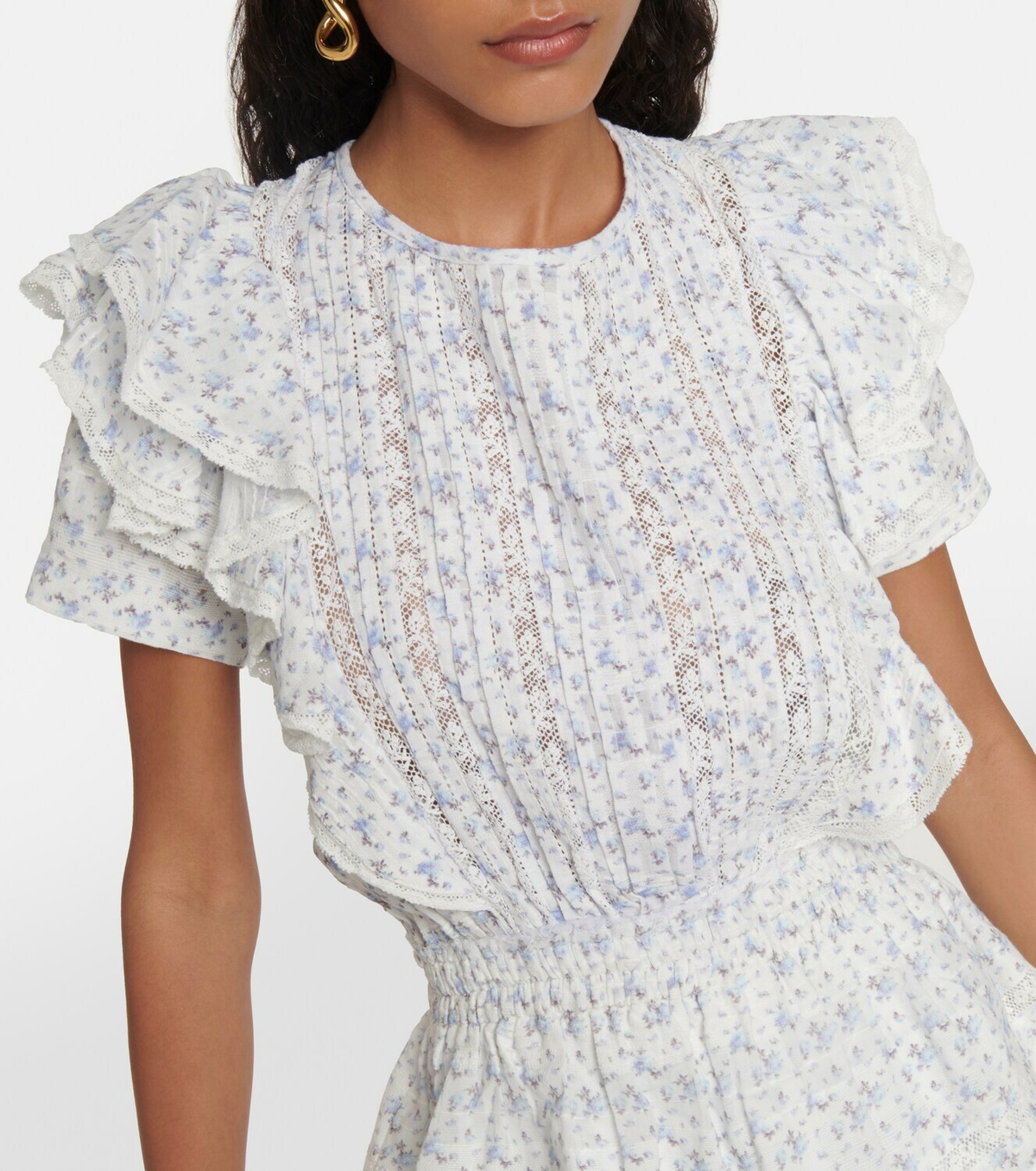 Loveshackfancy Natasha Cotton Minidress Loveshackfancy
