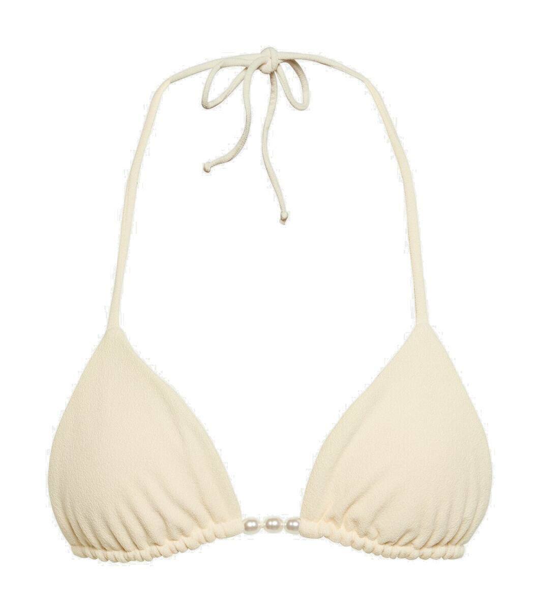 Same Embellished triangle bikini top Same