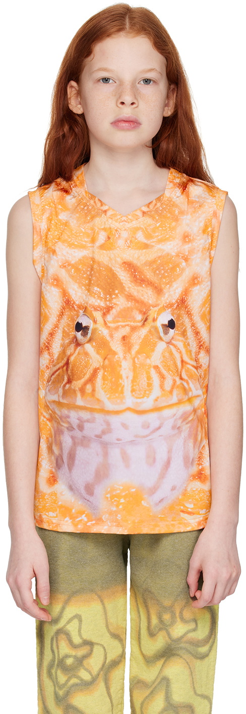 Collina Strada SSENSE Exclusive Kids Orange Cardio Dachi Tank Top ...