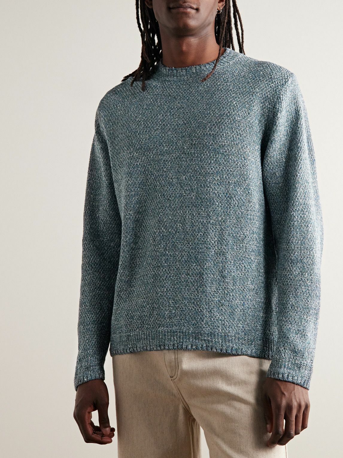 Inis Meáin - Linen Sweater - Blue Inis Meáin