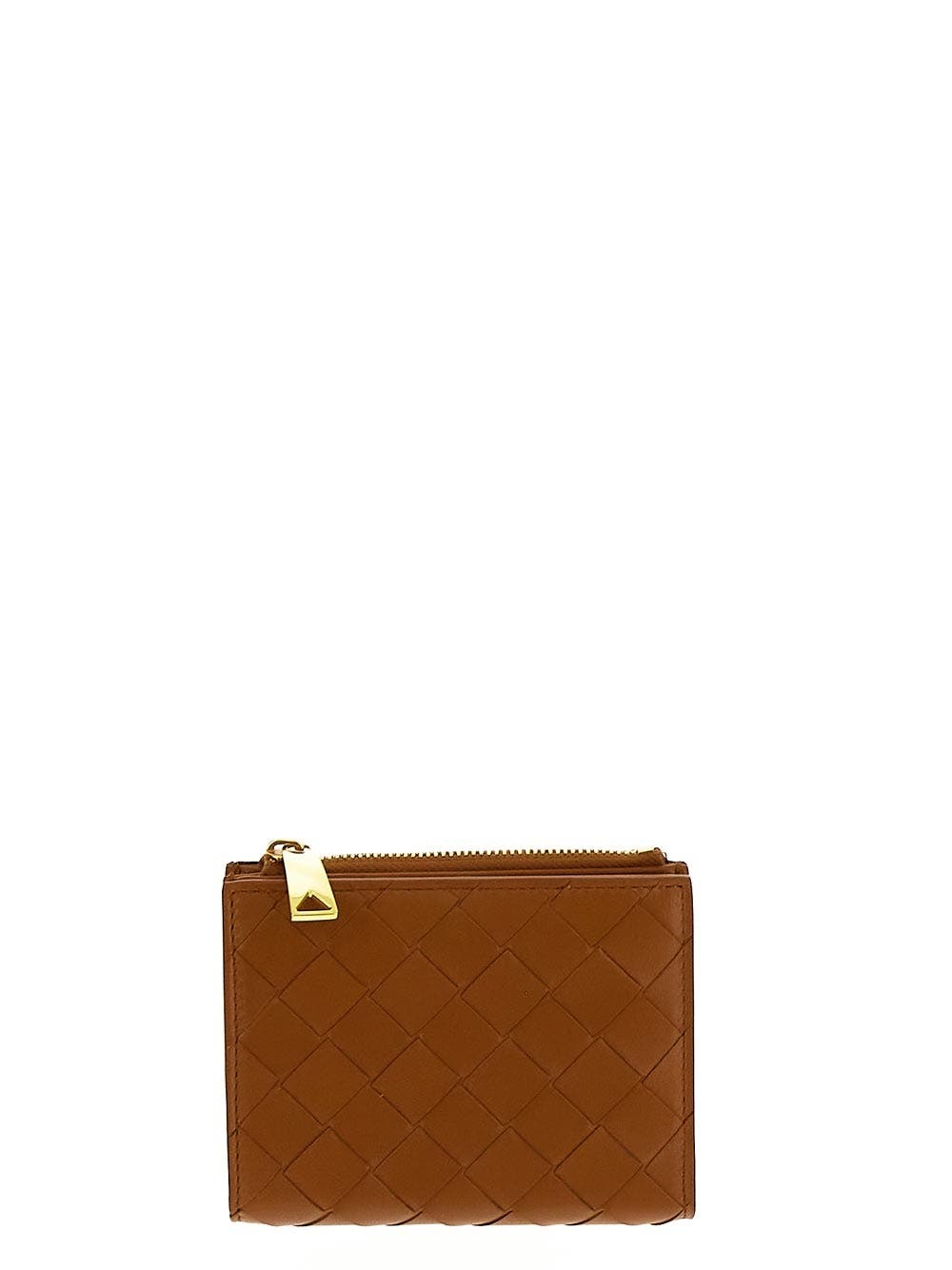 Bottega Veneta Small Intrecciato Bi Fold Zip Wallet Bottega Veneta