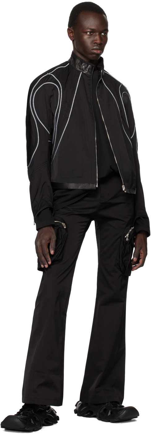 FFFPOSTALSERVICE Black Flared Cargo Pants FFFPOSTALSERVICE