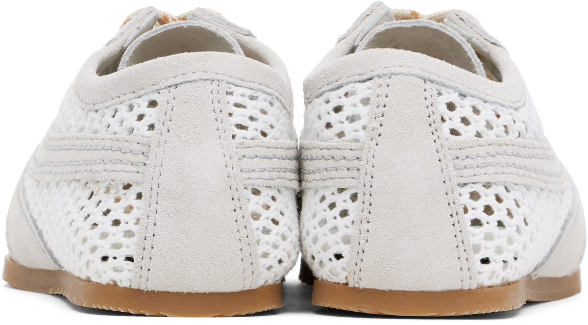 Dries Van Noten White & Taupe Suede Sneakers Dries Van Noten