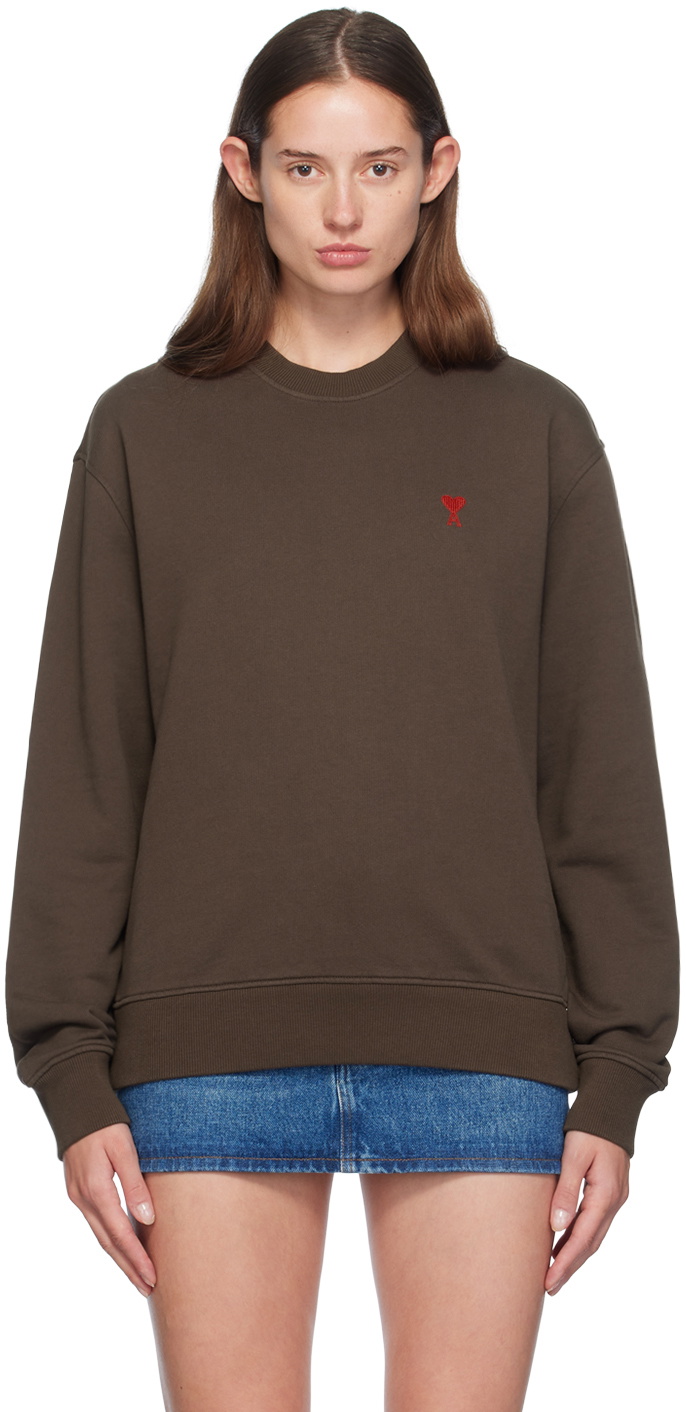 AMI Paris Brown Ami de Cœur Sweatshirt AMI