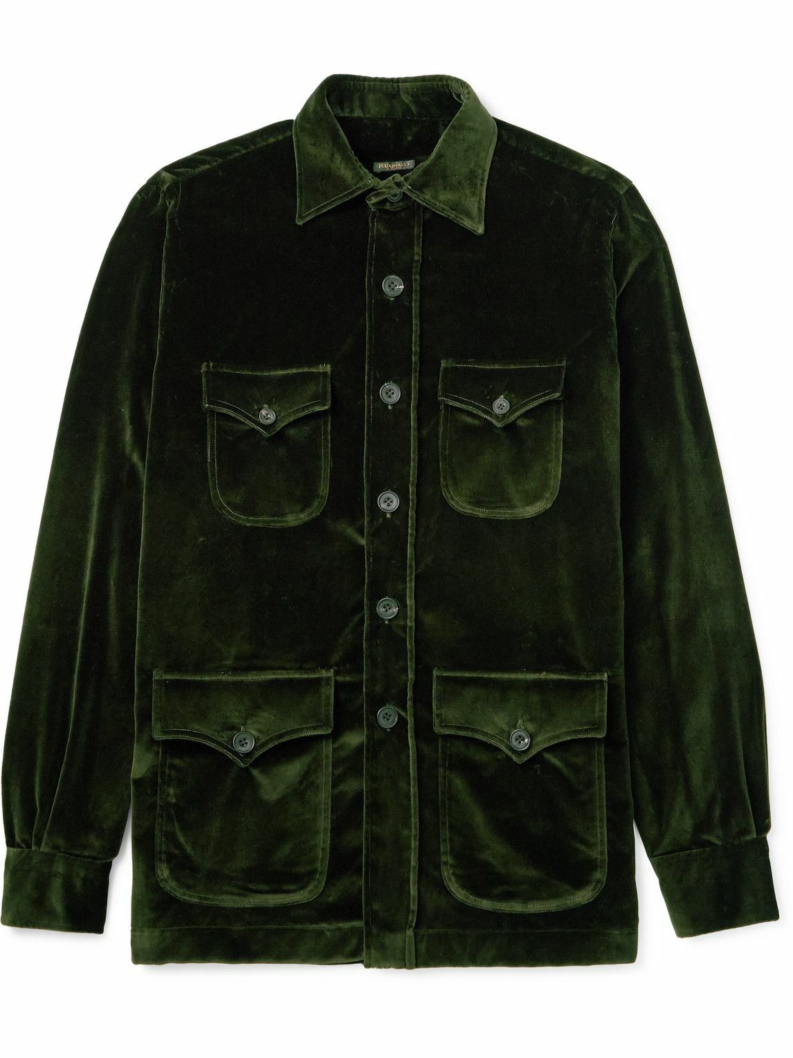 Rubinacci - Sahariana Cotton-Velvet Jacket - Green Rubinacci