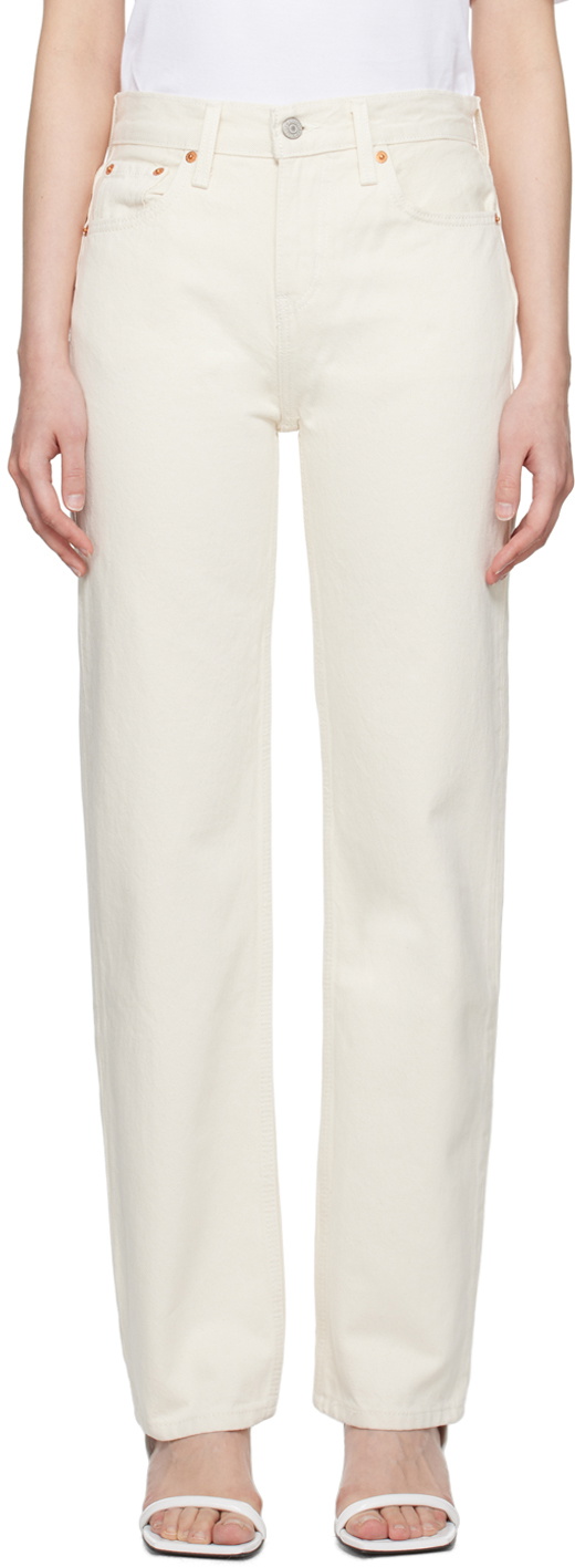 Levi's Off-White Low Pro Jeans Levi's Red
