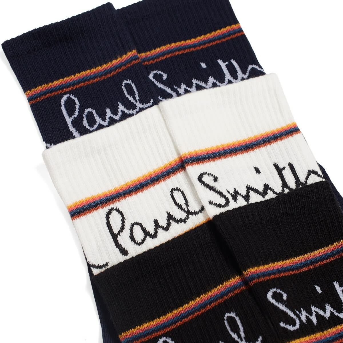 Paul Smith Men's MNLN Sports Socks - 3-Pack in Multicolour Paul Smith