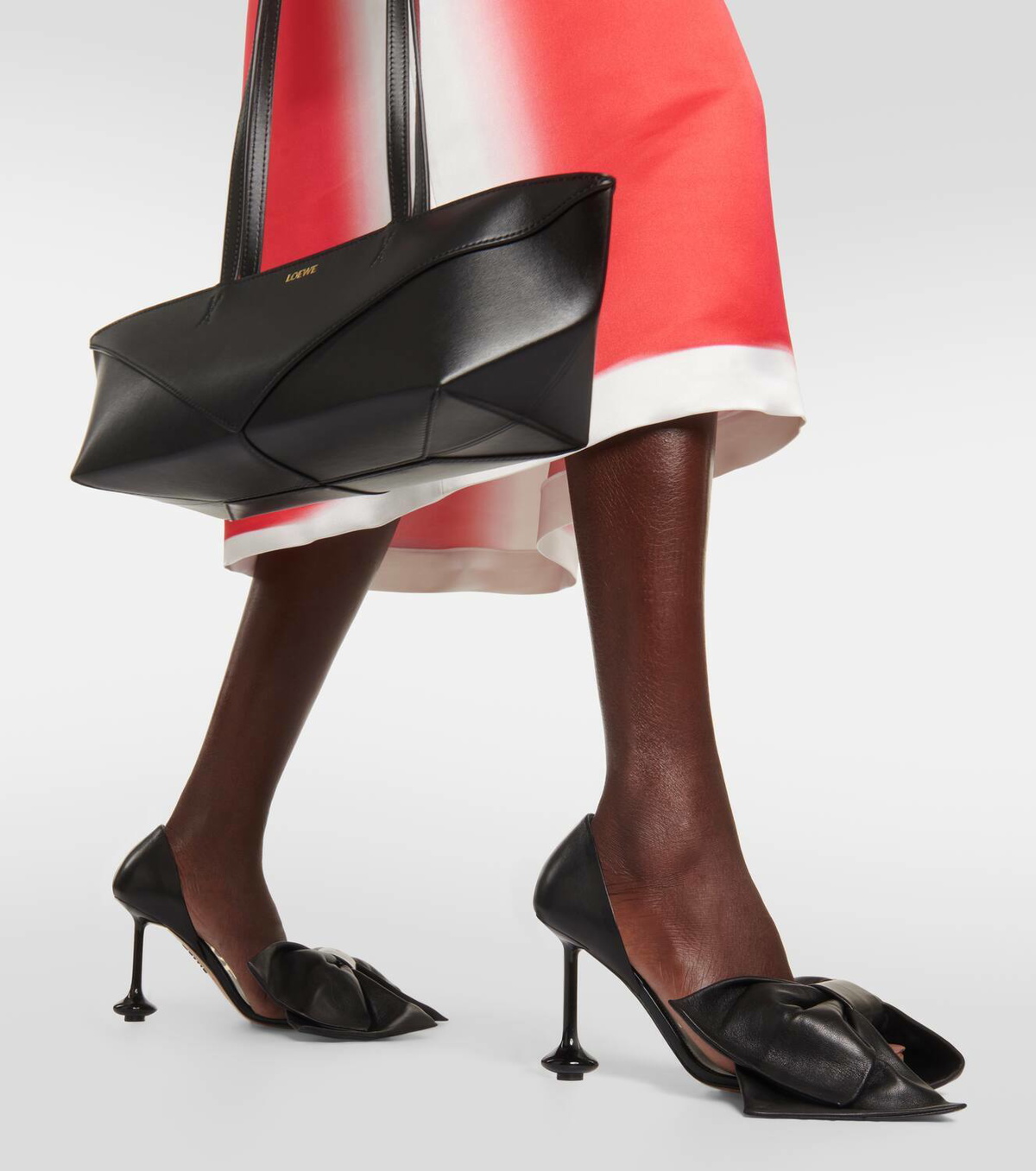 Loewe Toy bow-detail leather pumps Loewe