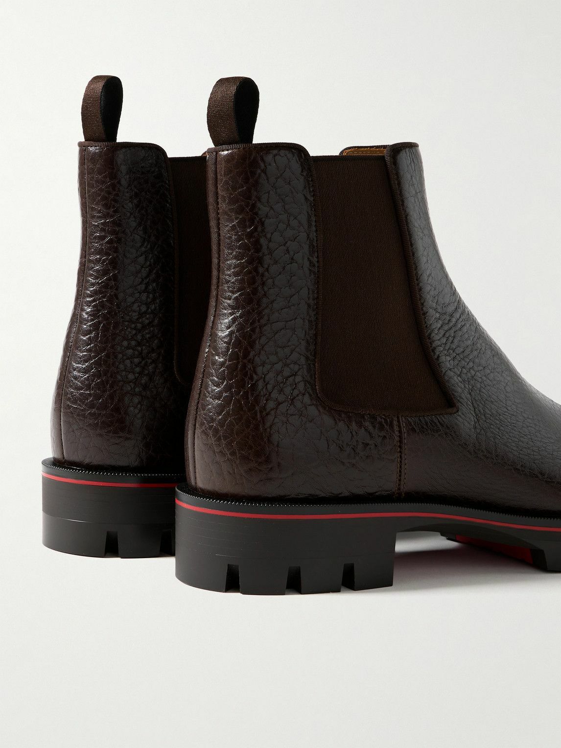 Christian Louboutin - Alpinosol Full-Grain Leather Chelsea Boots ...