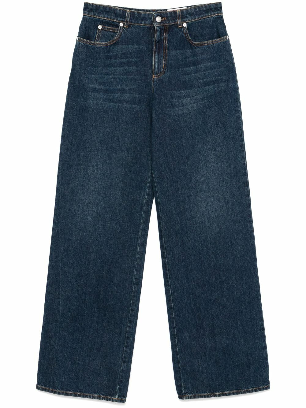 Alexander McQueen Whiskered Wide-Leg Jeans Alexander McQueen