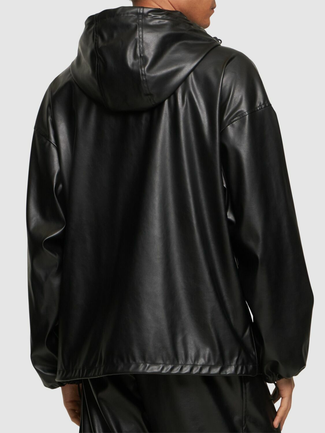 DIESEL - Oval-d Faux Leather Hooded Jacket Diesel