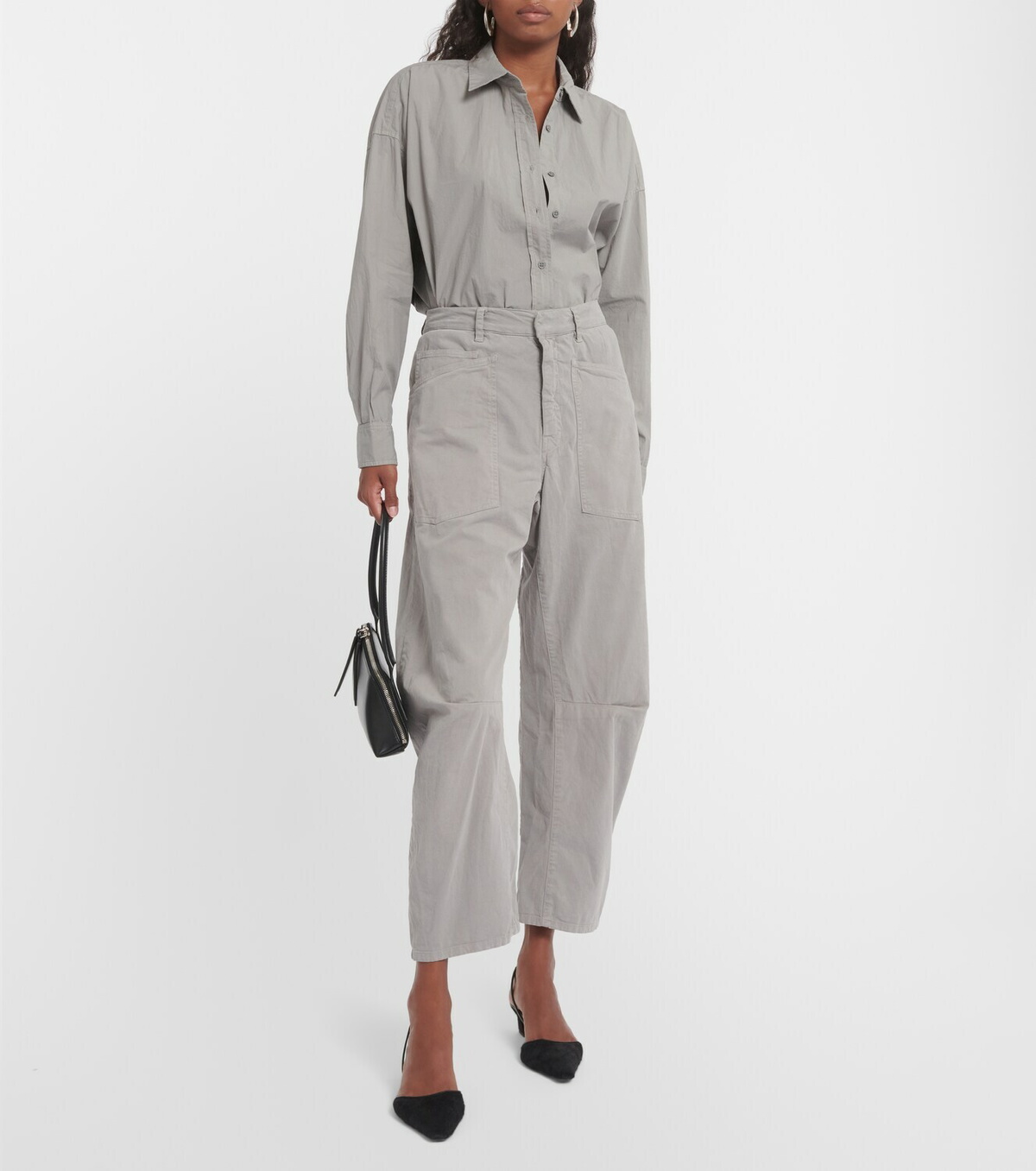 Nili Lotan Shon high-rise twill pants Nili Lotan
