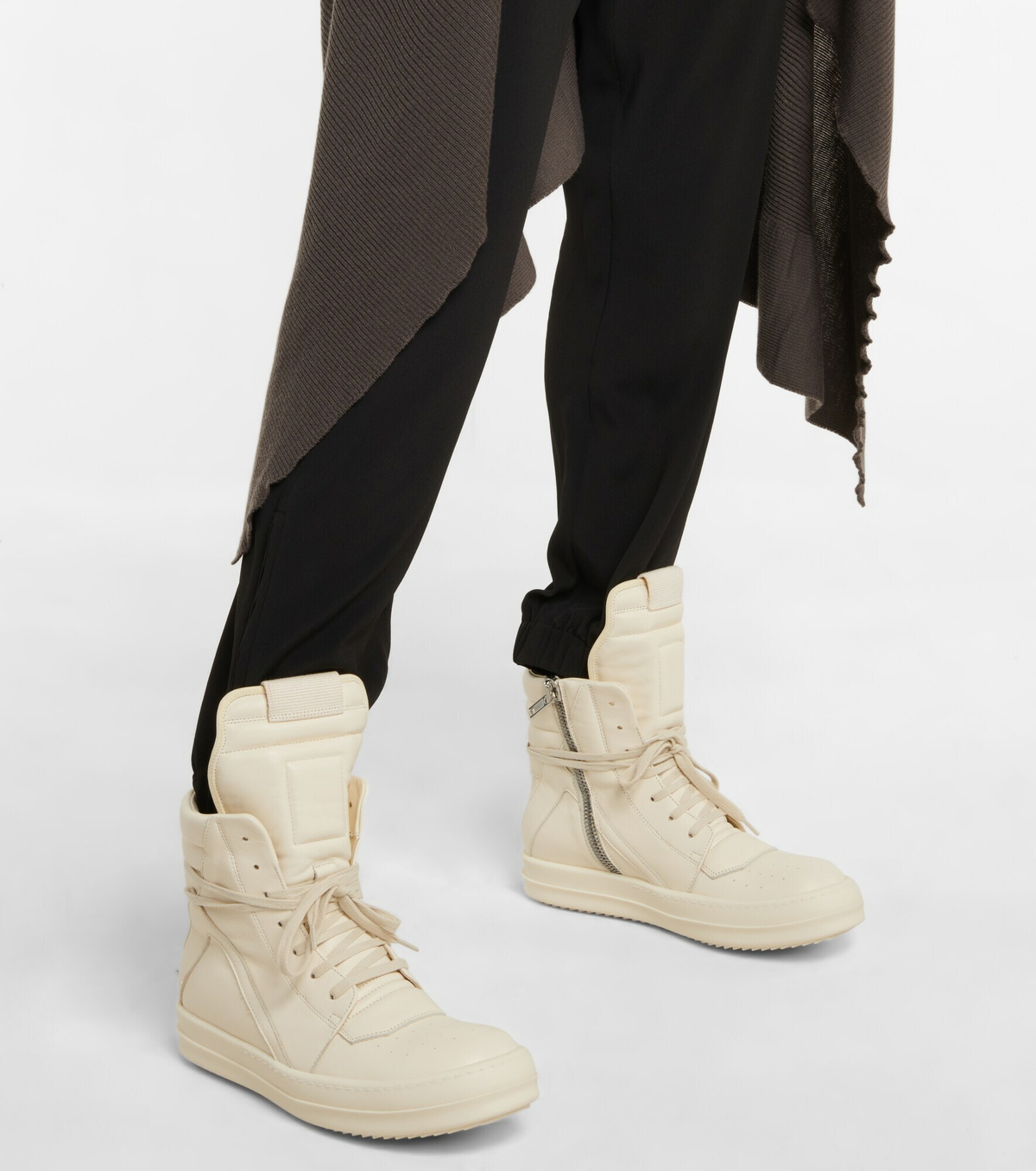 Rick Owens - Geobasket leather high-top sneakers Rick Owens