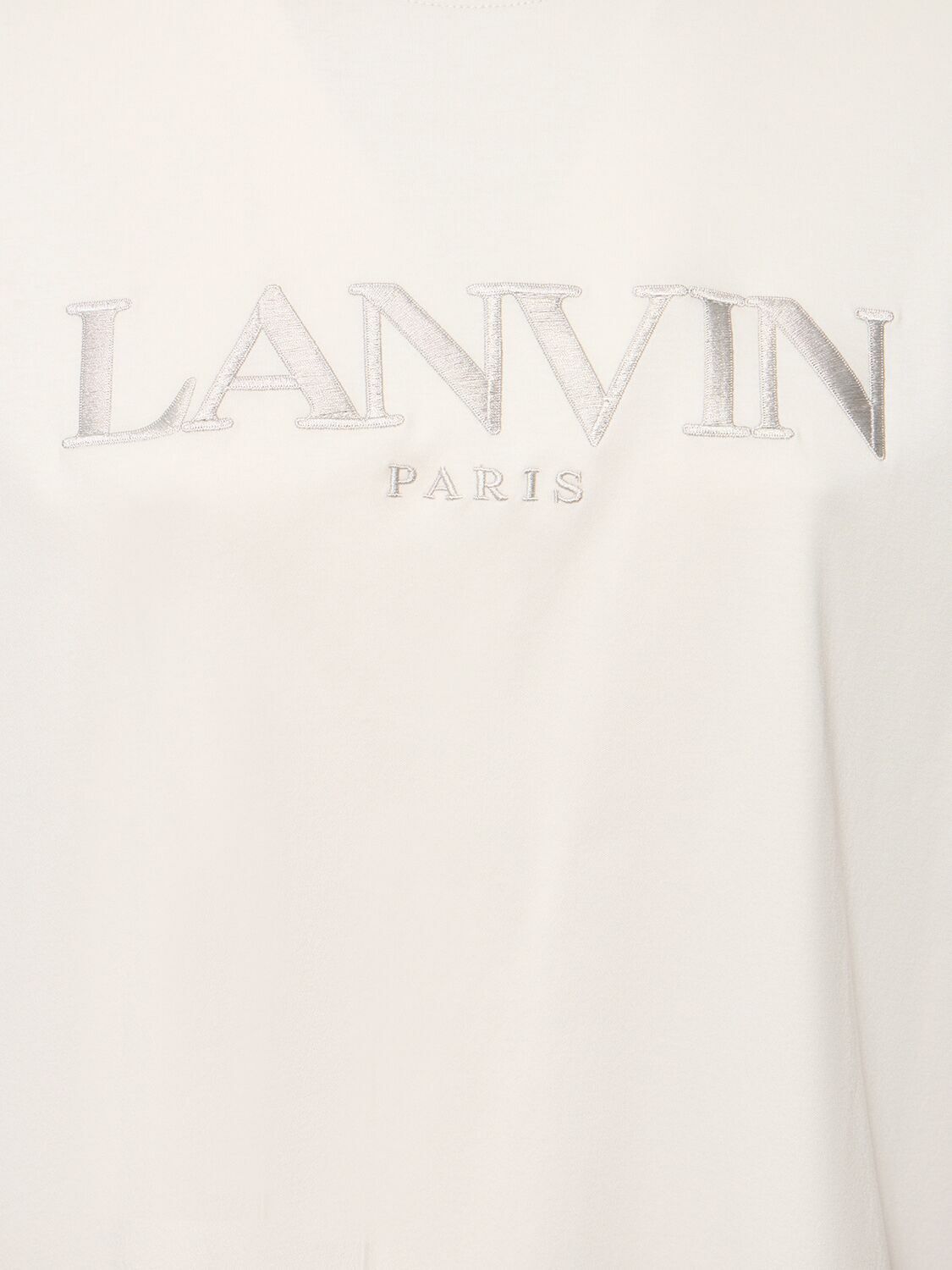LANVIN - Logo Embroidered Oversize Jersey T-shirt Lanvin
