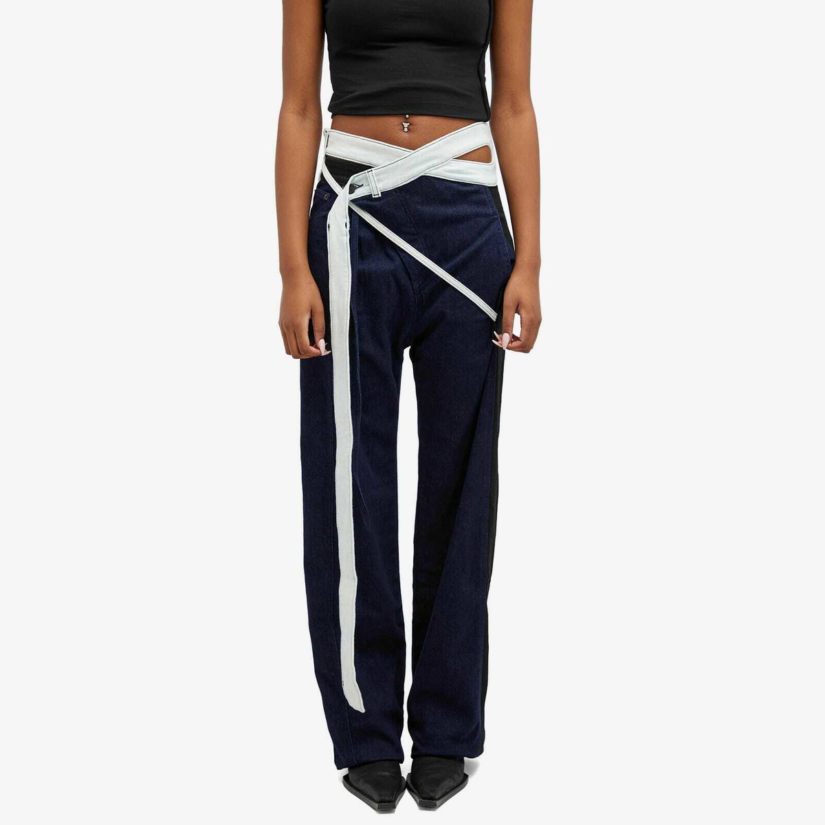 Ottolinger Women's Signature Wrap Triple Jeans in Multicolor Ottolinger