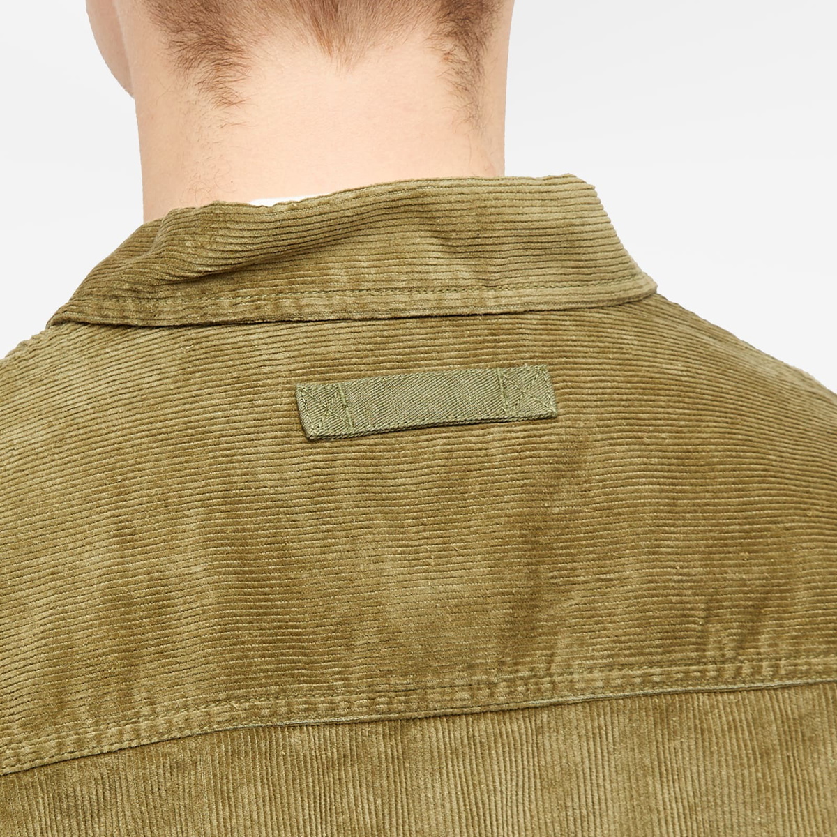 Maharishi Men's Hemp Cord Overshirt in Olive Maharishi