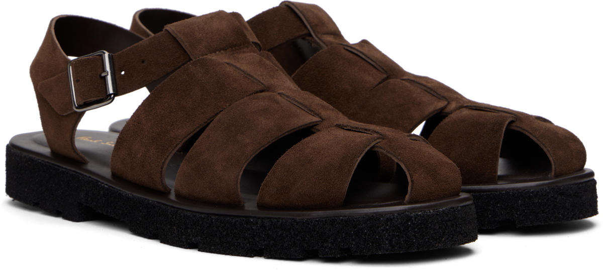 Paul Smith Brown Suede Sandoval Fisherman Sandals Paul Smith