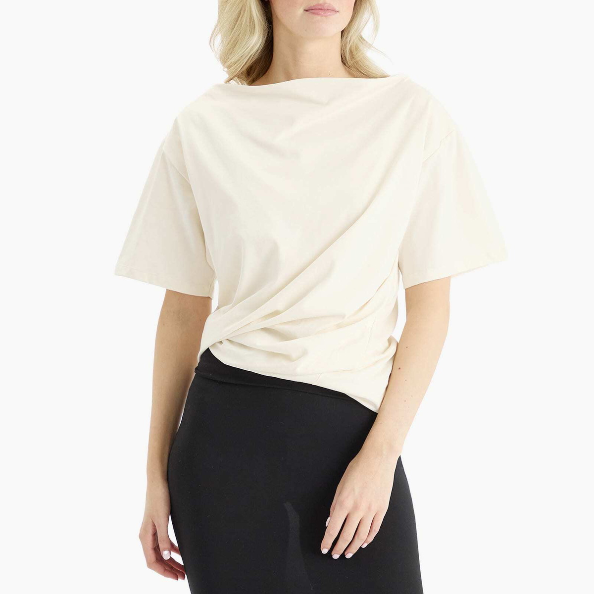 Baserange Women's Turn Tee Shirt in Undyed Baserange