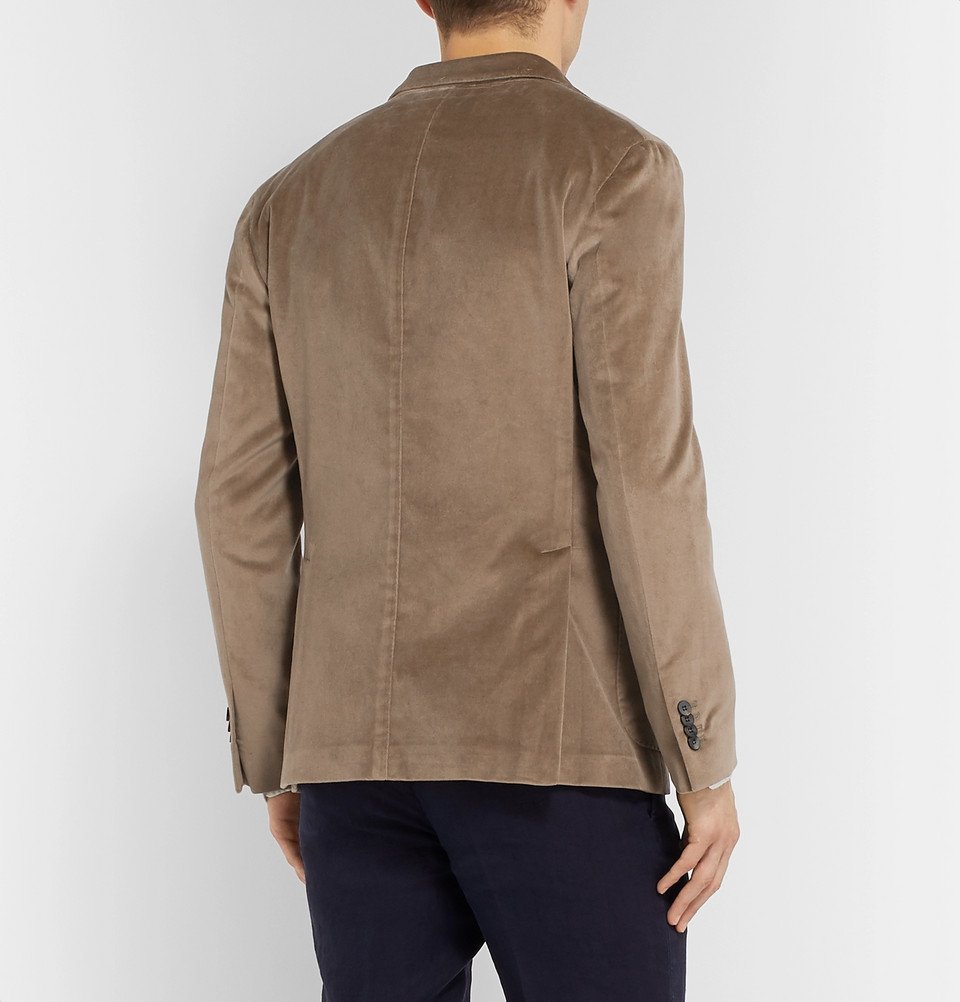 Boglioli - Green K-Jacket Slim-Fit Unstructured Cotton-Blend Velvet ...