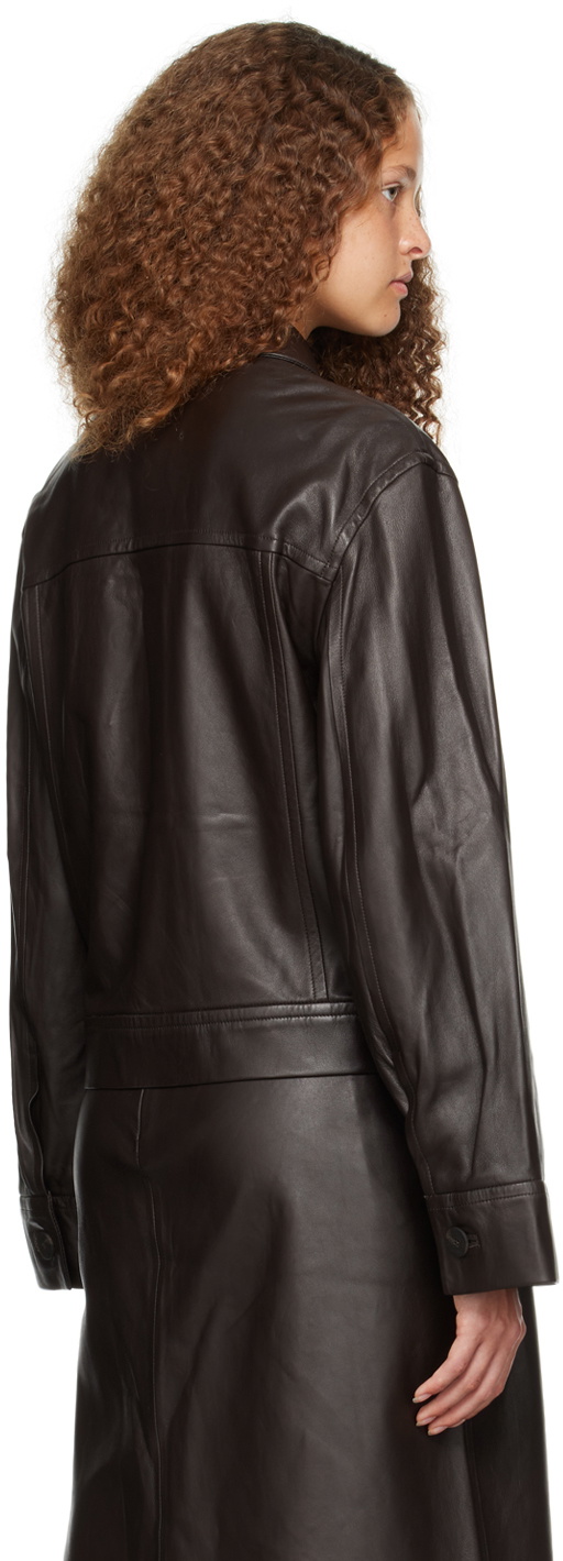 Studio Nicholson Brown Tahoe Leather Jacket Studio Nicholson