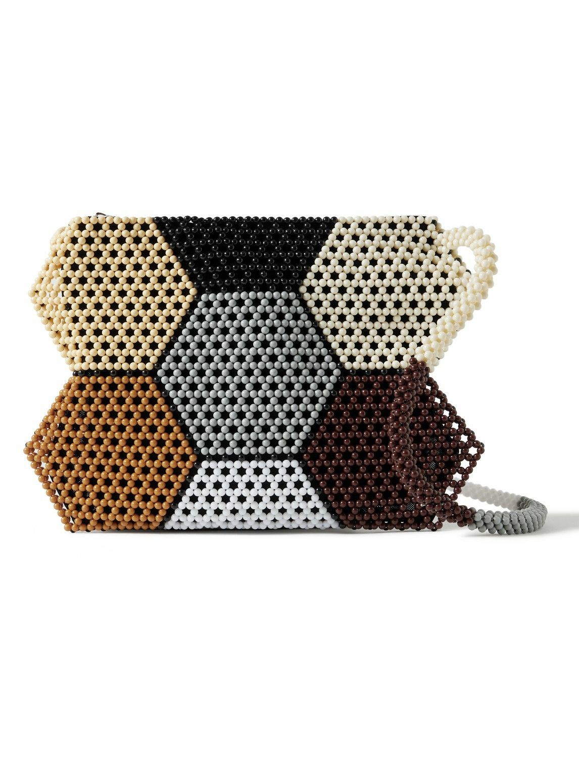 LU BY LU - Waffle Recycled Beaded Messenger Bag