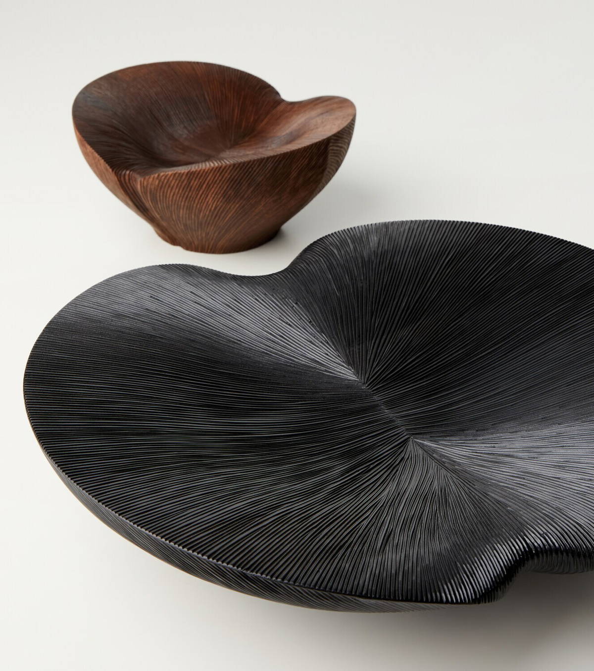 Zanat Kala Low walnut bowl by Monica Förster Zanat