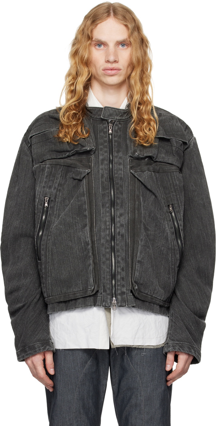 CARNET-ARCHIVE Gray Mass Denim Jacket CARNET-ARCHIVE