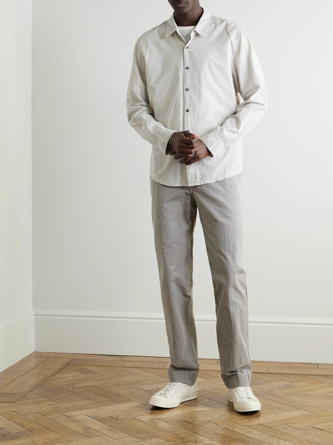James Perse - Straight-Leg Cotton-Canvas Trousers - Gray James Perse