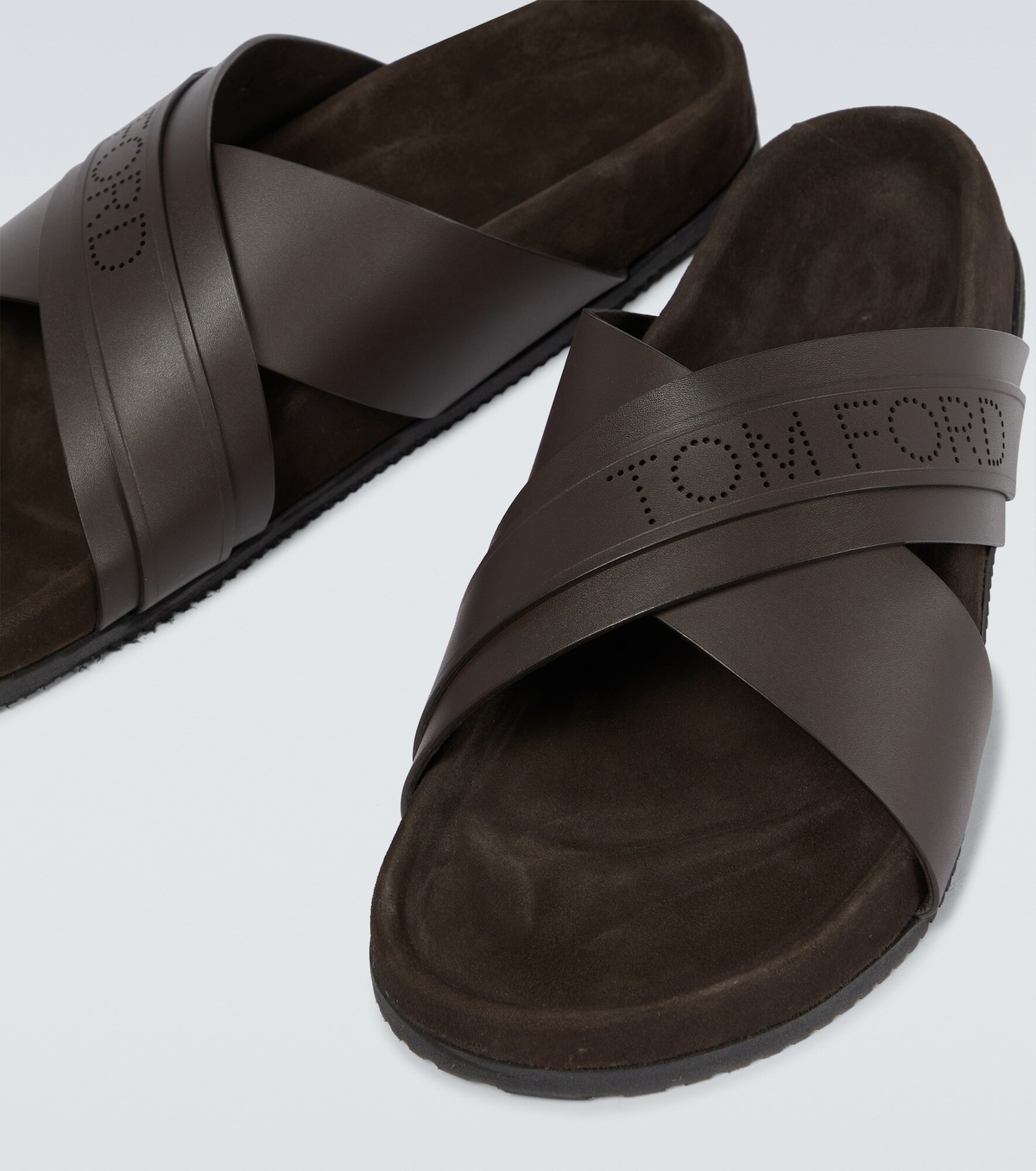 Tom Ford - Leather Wicklow slides TOM FORD