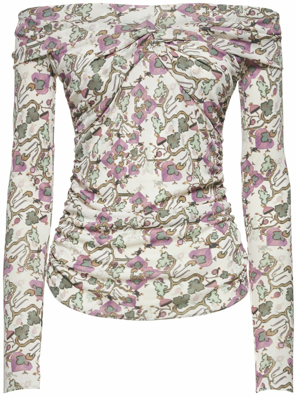 ISABEL MARANT - Jiler Printed Jersey Silk Viscose Top Isabel Marant