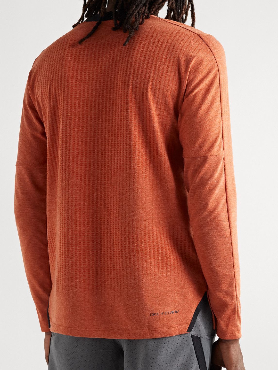 Nike Training - Pro Logo-Print Dri-FIT ADV Training Top - Orange Nike ...