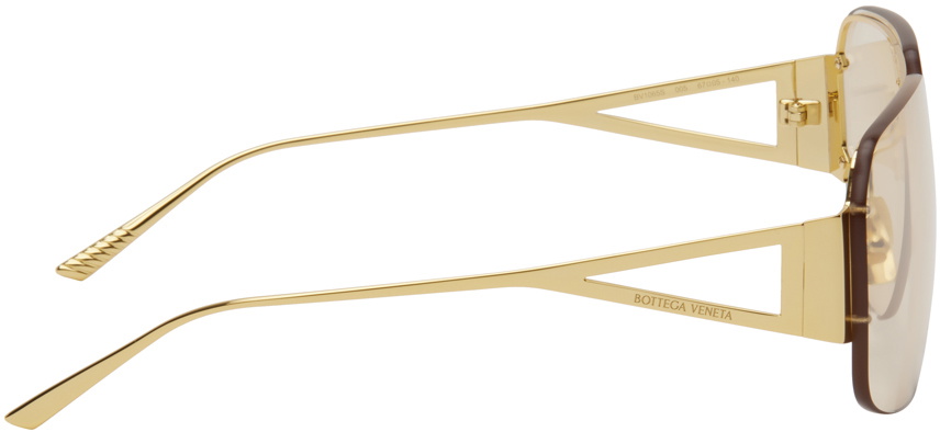 Bottega Veneta Gold Rimless Sunglasses Bottega Veneta