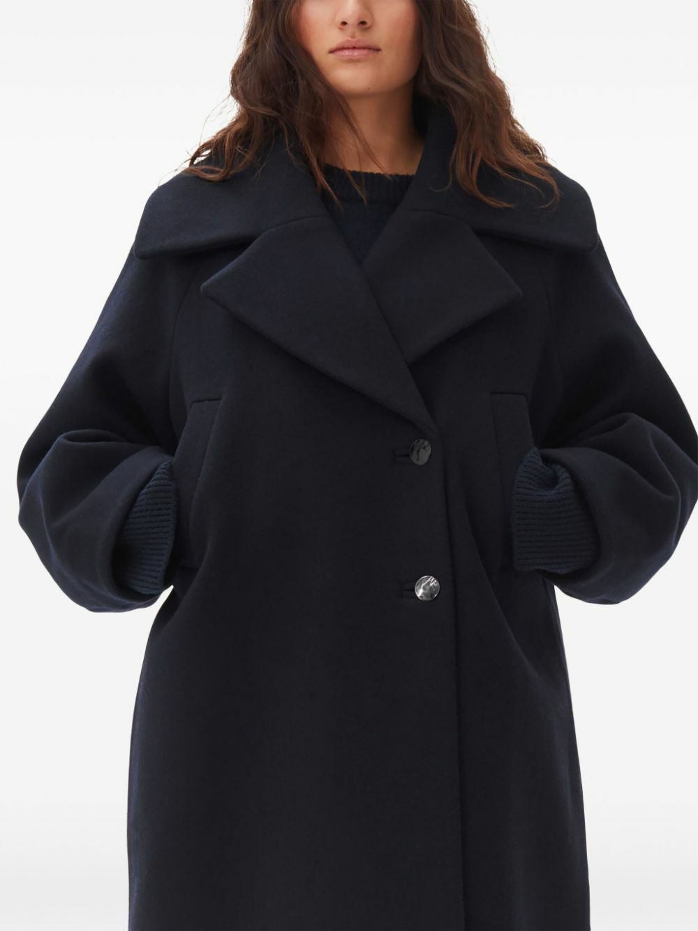 GANNI - Wool Boiled Coat GANNI