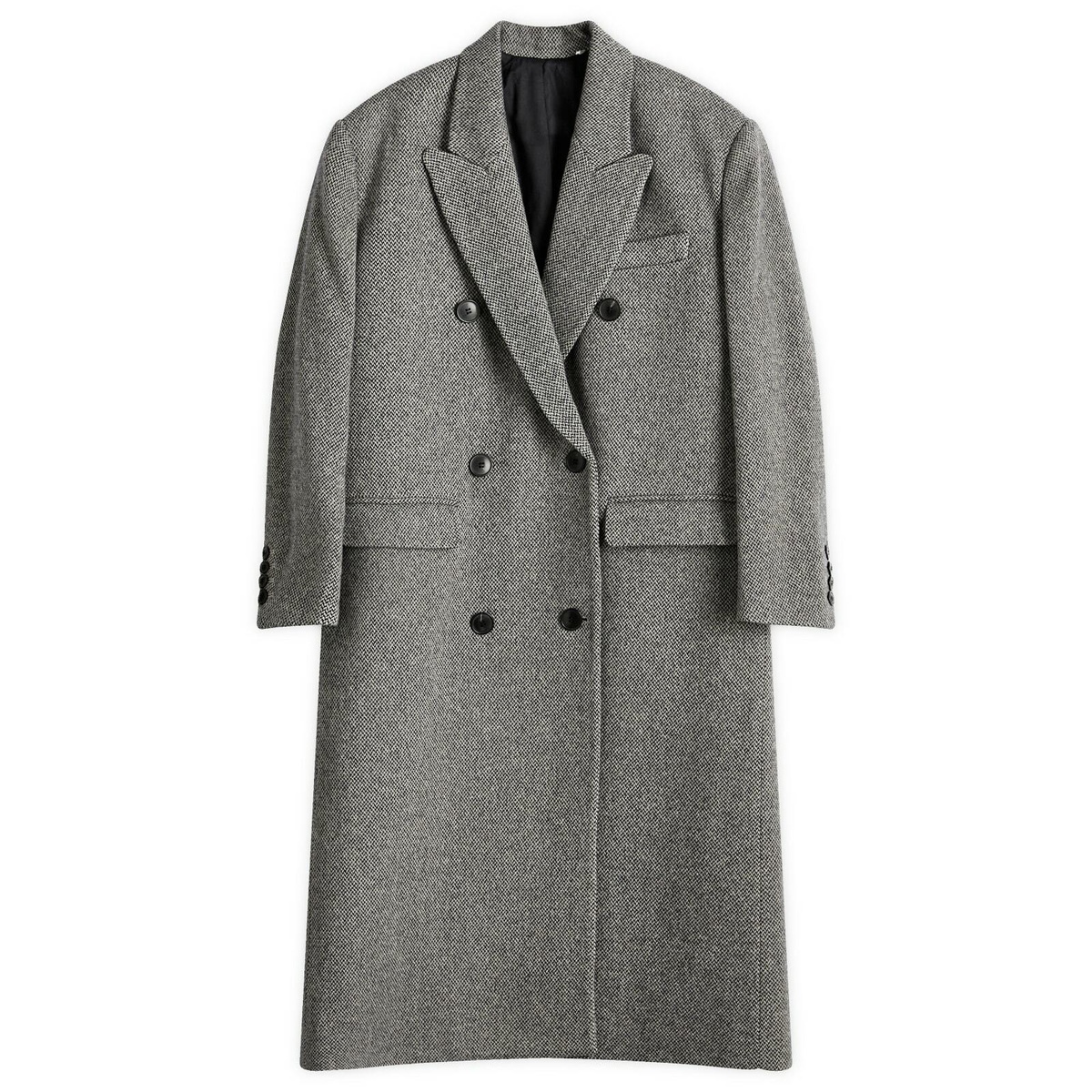 Isabel Marant Étoile Women's Lexana Long Jacket in Black/Ecru Isabel Marant Etoile