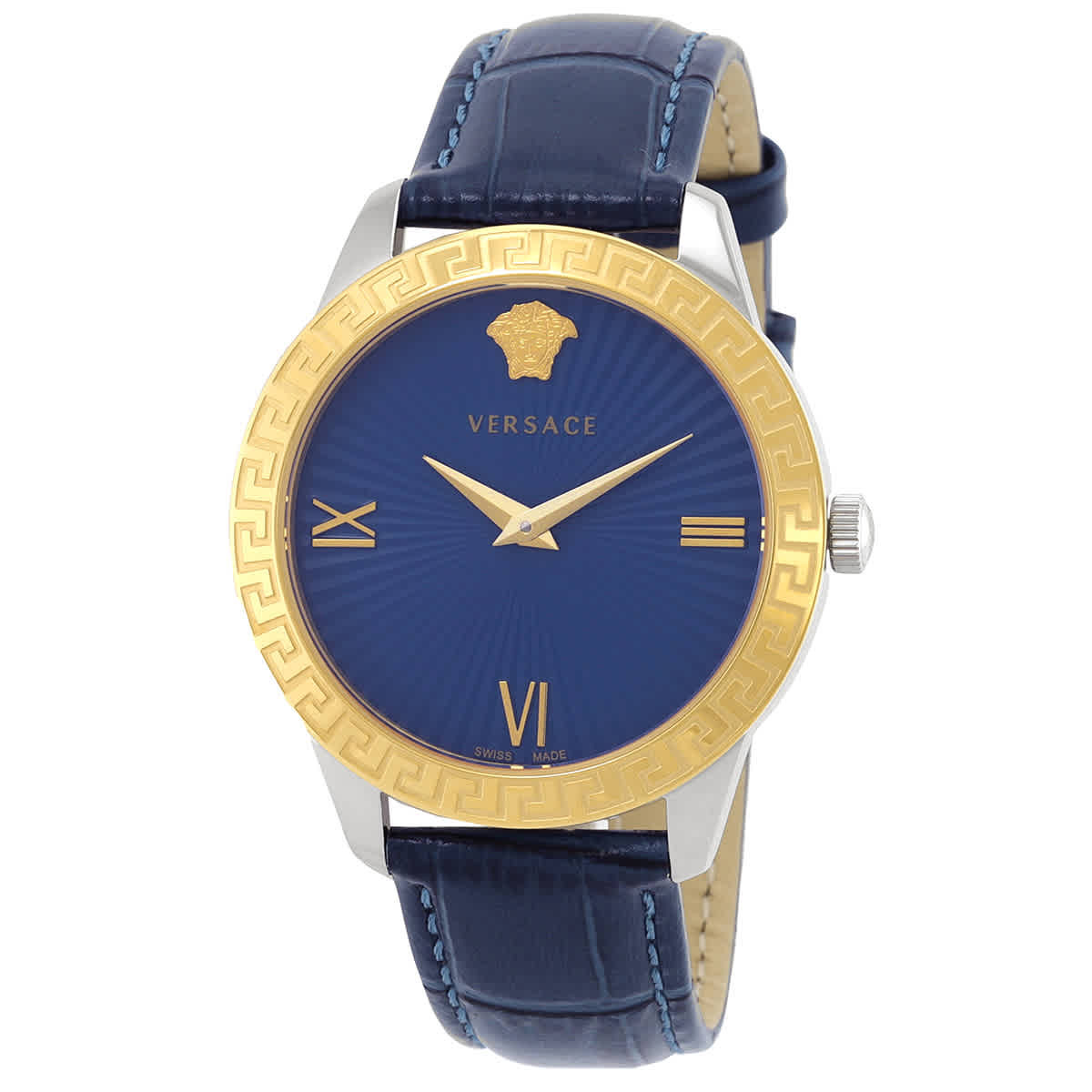 Versace Greca Signature Quartz Blue Dial Ladies Watch VEVC00219 Versace
