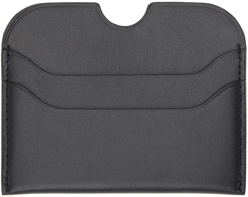 Acne Studios Black Logo Stamp Card Holder Acne Studios