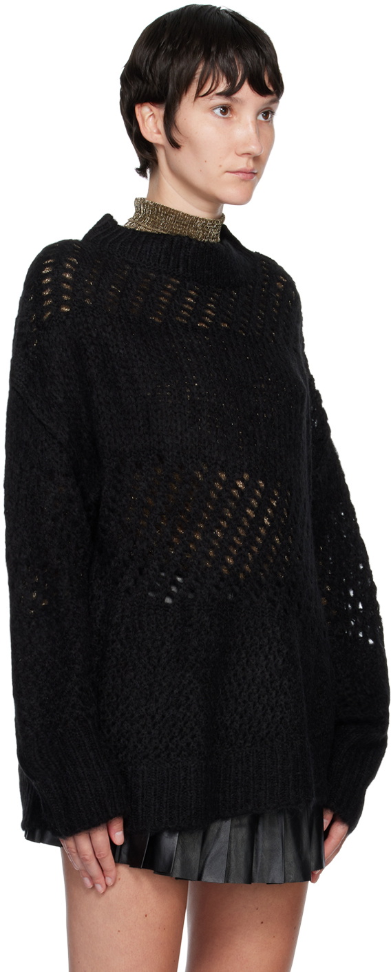 lesugiatelier Black Open Knit Sweater lesugiatelier