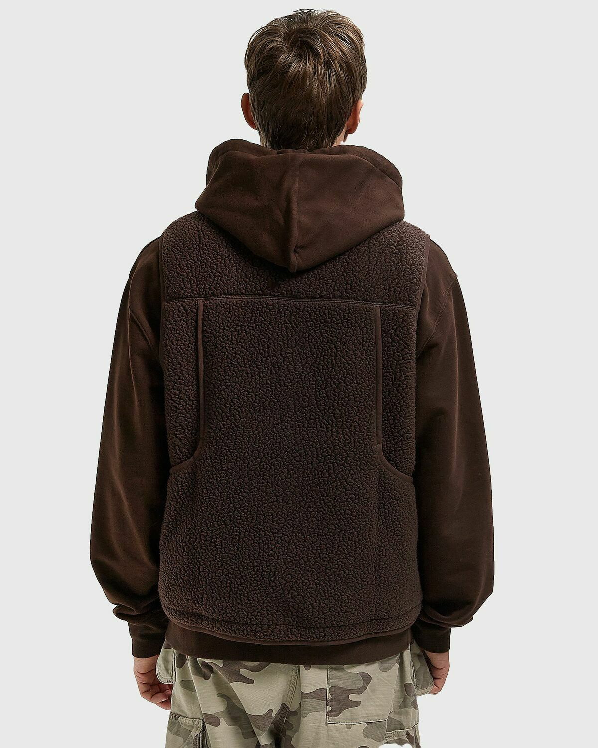 Pas Normal Studios Off-Race Pile Fleece Vest Brown Men Pas Normal Studios