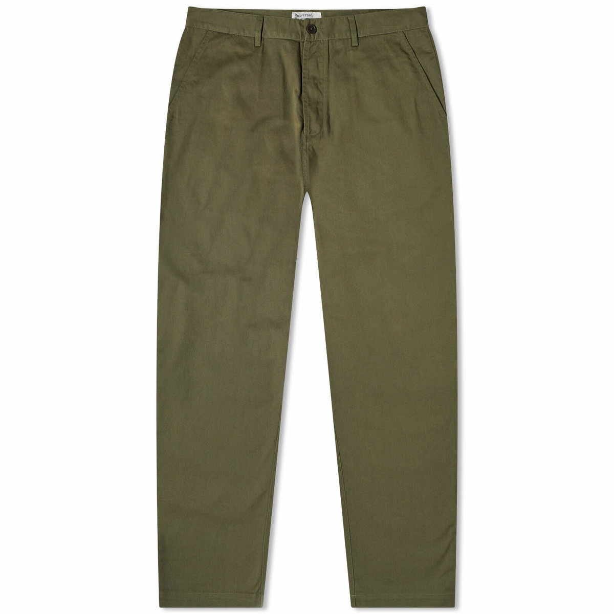 Universal Works Men's Twill Military Chino in Light Olive Universal Works