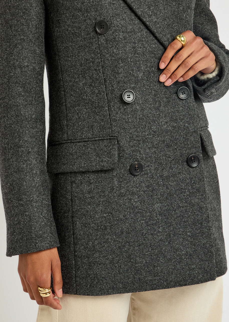 Isabel Marant Isidora Double-breasted Wool Jacket Grey Isabel Marant