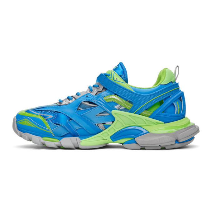 Balenciaga Blue and Green Track.2 Sneakers Balenciaga
