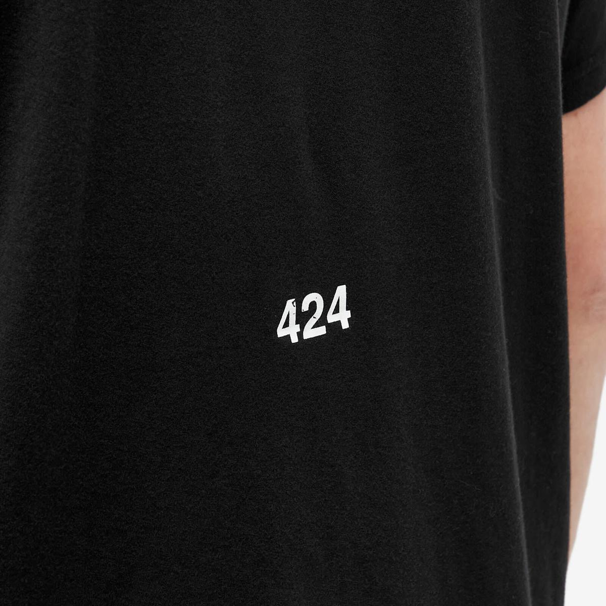 424 Men's Don't Ask Me T-Shirt in Black 424