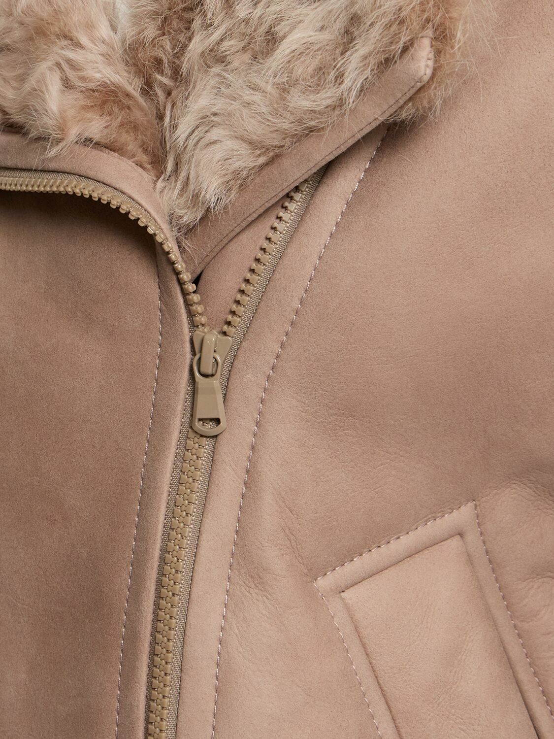 BRUNELLO CUCINELLI Shearling Leather Jacket Brunello Cucinelli