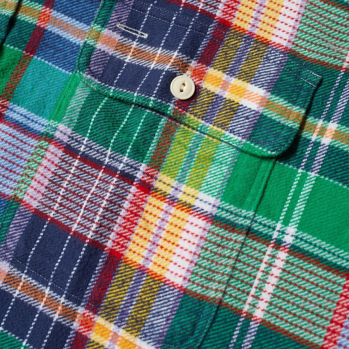 Polo Ralph Lauren Men's Brushed Flannel Plaid Check Shirt in Green/Navy ...