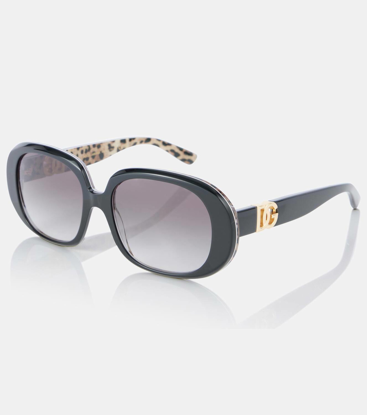 Dolce&Gabbana DG Allure leopard-print round sunglasses Dolce & Gabbana