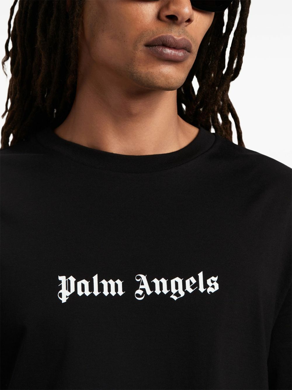 PALM ANGELS - Logo Cotton T-shirt Palm Angels