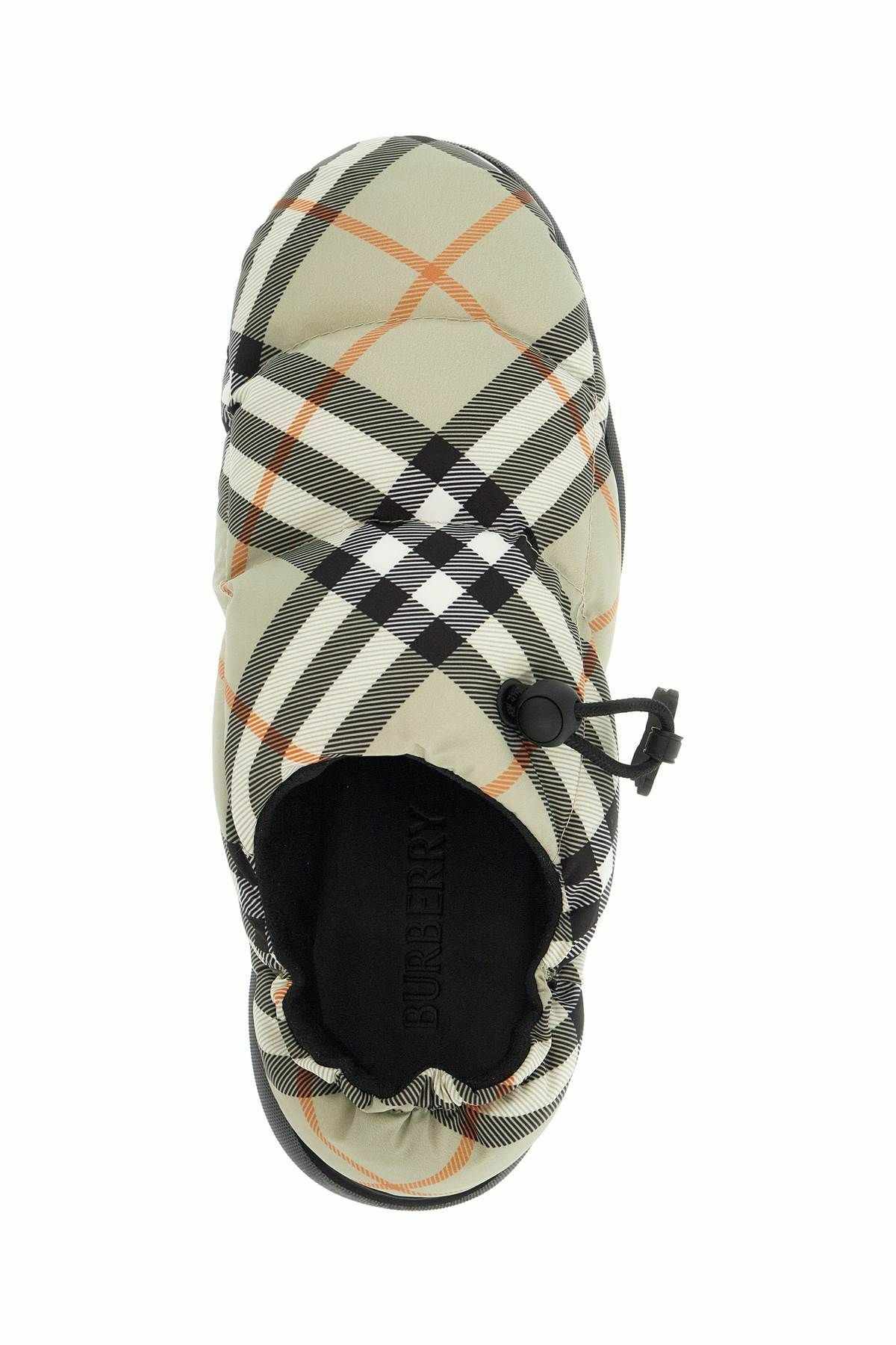 BURBERRY nylon check mules pillow for Khaki Burberry