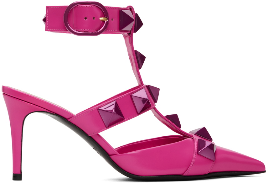 Valentino Garavani Pink Roman Stud Heels Valentino Garavani