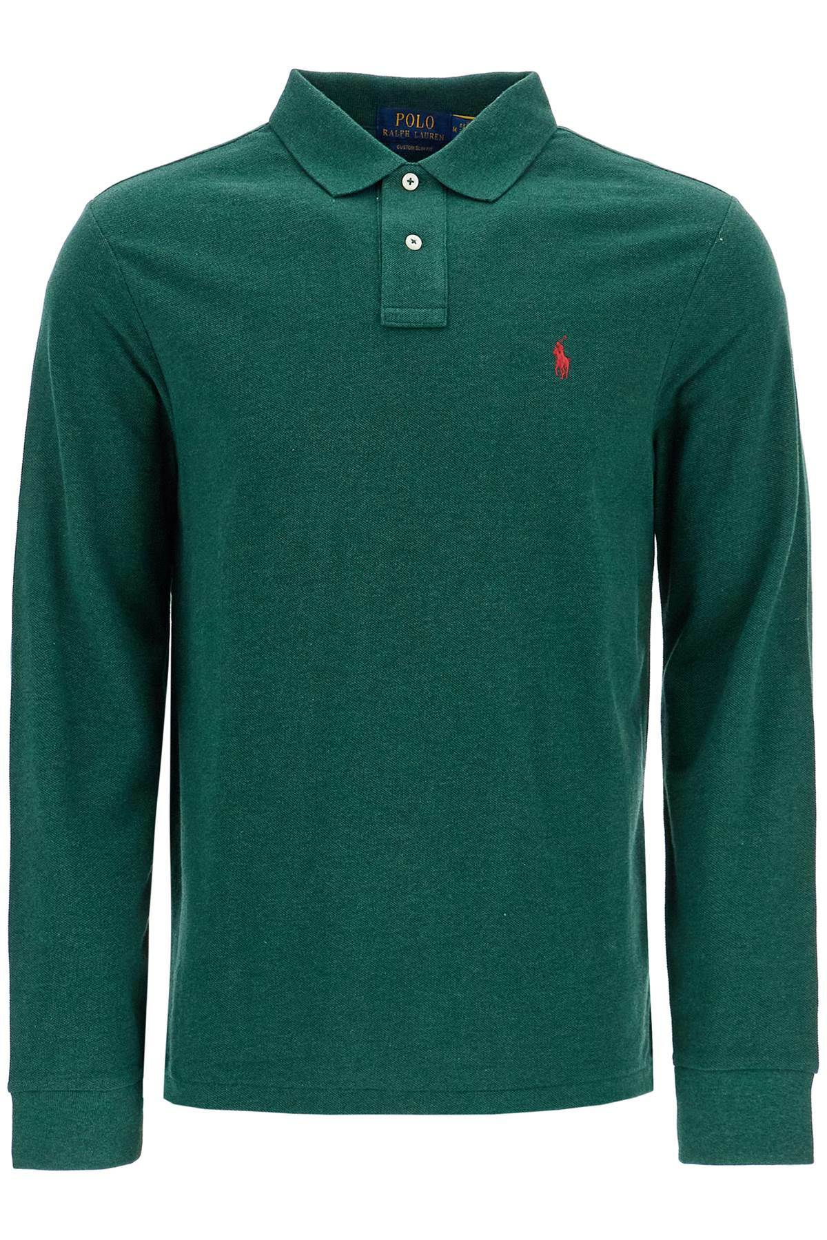 POLO RALPH LAUREN custom slim fit long sleeve polo shirt Green Polo ...