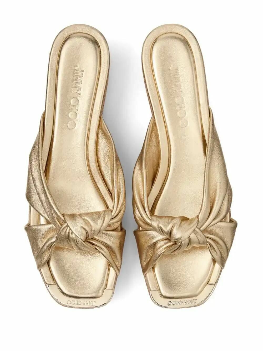 Jimmy Choo Gold Avenue Mules Jimmy Choo